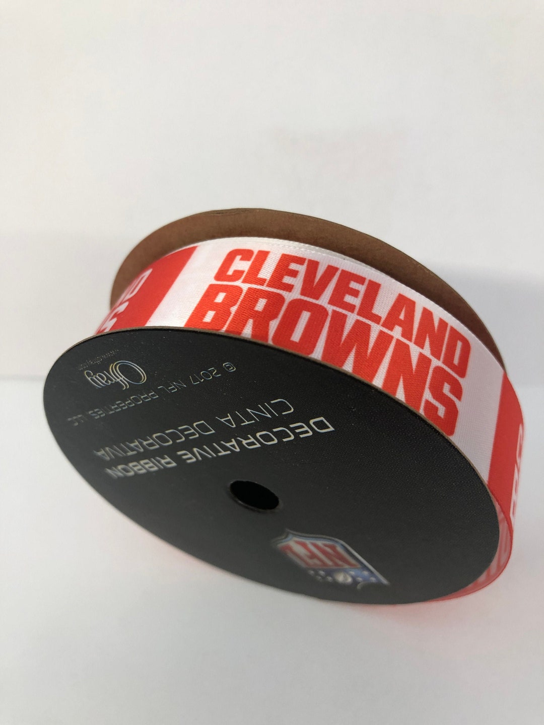 7/8" NFL Cleveland Browns Ribbon, 9 Foot Spool, Licensed NFL Offray ...