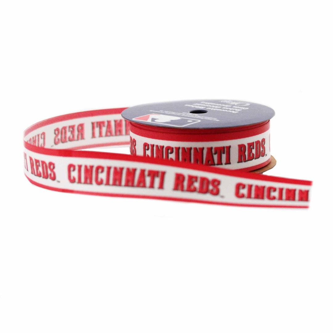 Offray MLB Cincinnati Reds Fabric Ribbon, 7/8-inch by 9-feet, Licensed ...