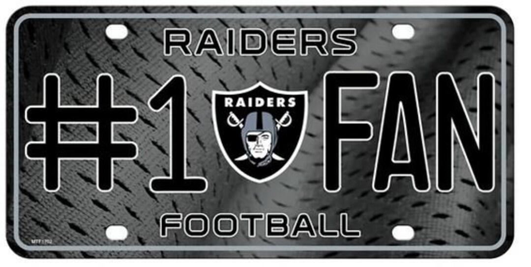 Las Vegas Raiders NFL #1 Fan Metal License Plate Licensed by Rico - Etsy