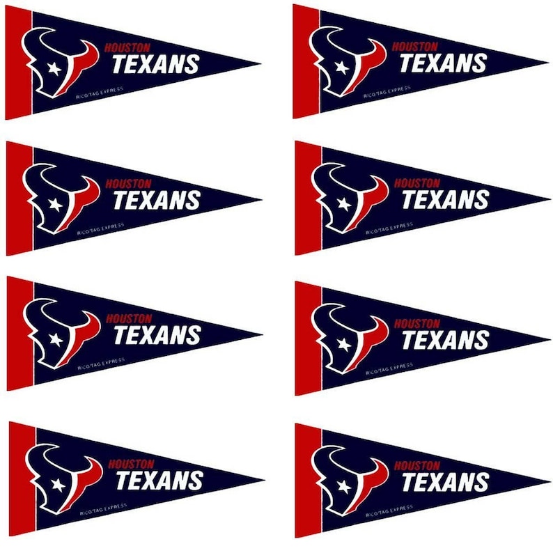 Houston Texans NFL Felt Mini Pennants 4 X 9 - Etsy