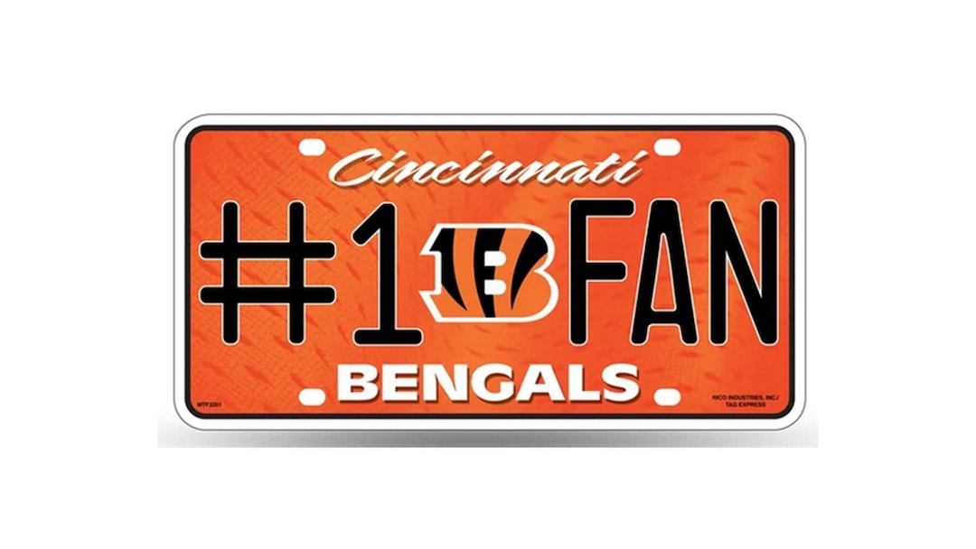 Cincinnati Bengals NFL #1 Fan Metal License Plate, Licensed by Rico - Etsy