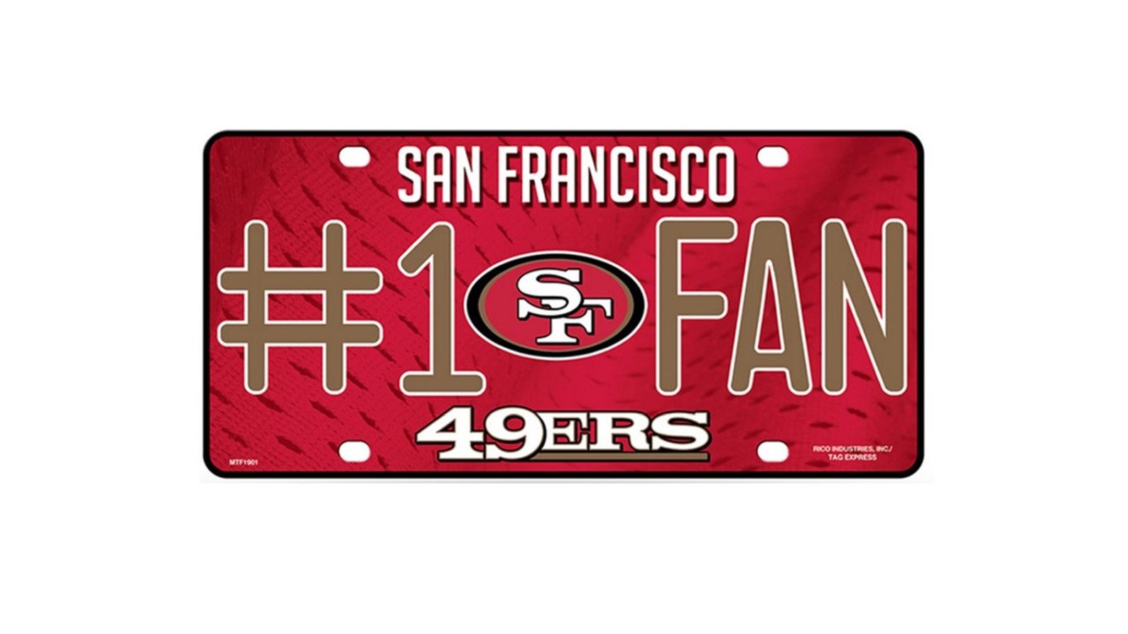 San Francisco 49ers NFL #1 Fan Metal License Plate - Etsy