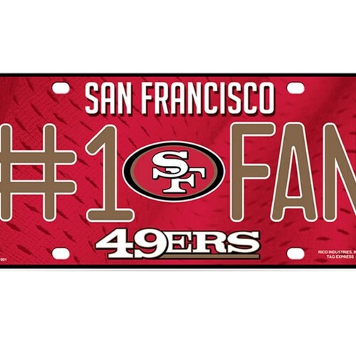 San Francisco 49ers NFL 1 Fan Metal License Plate - Etsy