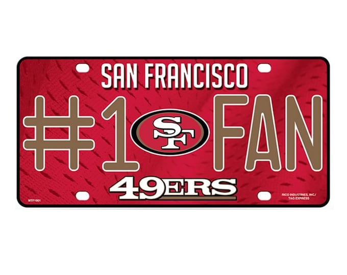 San Francisco 49ers NFL 1 Fan Metal License Plate - Etsy