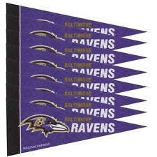 Baltimore Ravens NFL Felt Mini Pennants, 4" X 9" - Licensed by Rico - Etsy