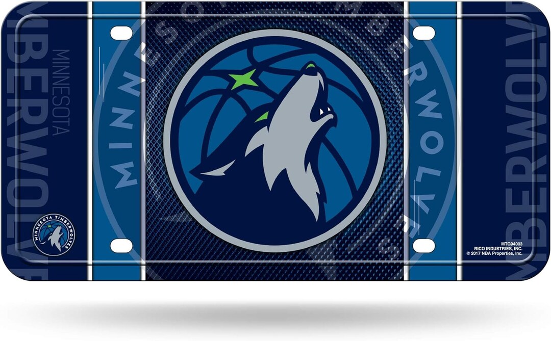 Minnesota Timberwolves NBA Metal License Plate - Licensed by Rico - Etsy