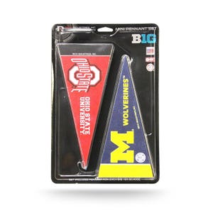 BIG 10 Conference Felt Mini Pennant Set (all 14 Teams), 4" X 9 ...