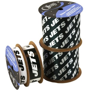 7/8 NFL New York Jets Ribbon, 9 Foot Spool, Licensed NFL Offray Ribbon ...