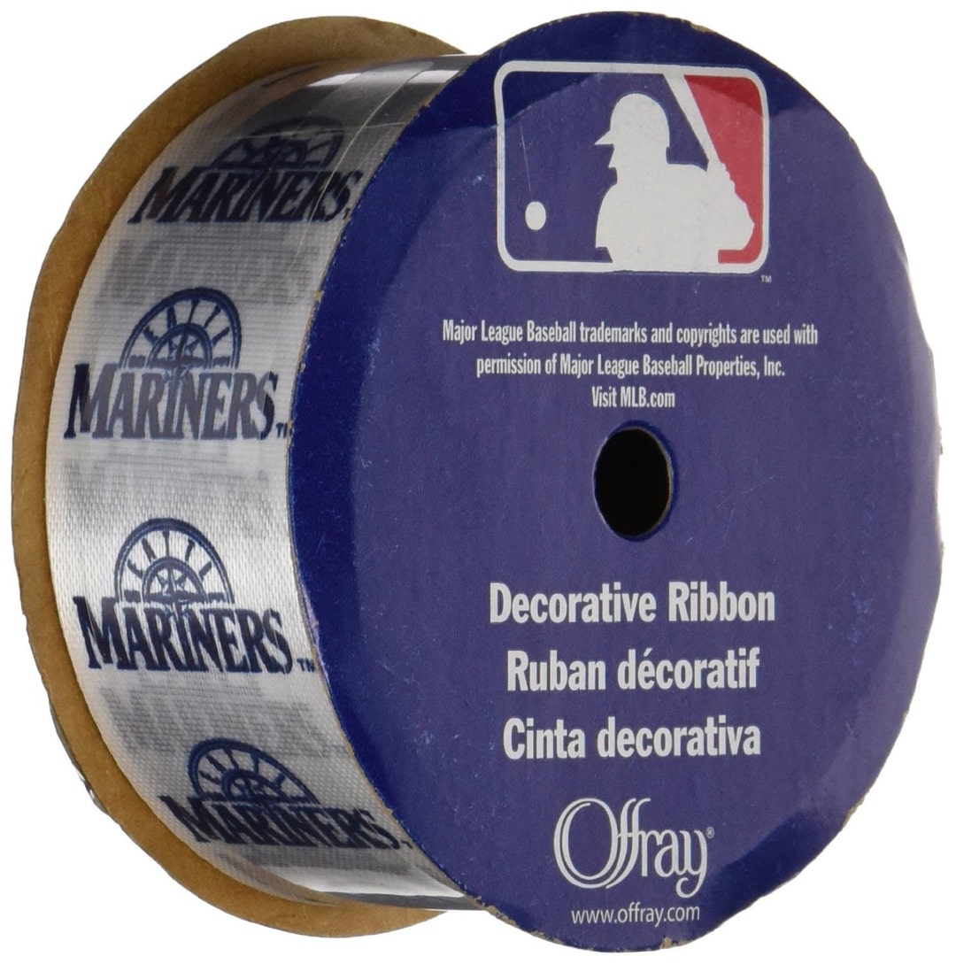 Offray MLB Seattle Mariners Fabric Ribbon, 1-5/16-inch by 12-feet ...