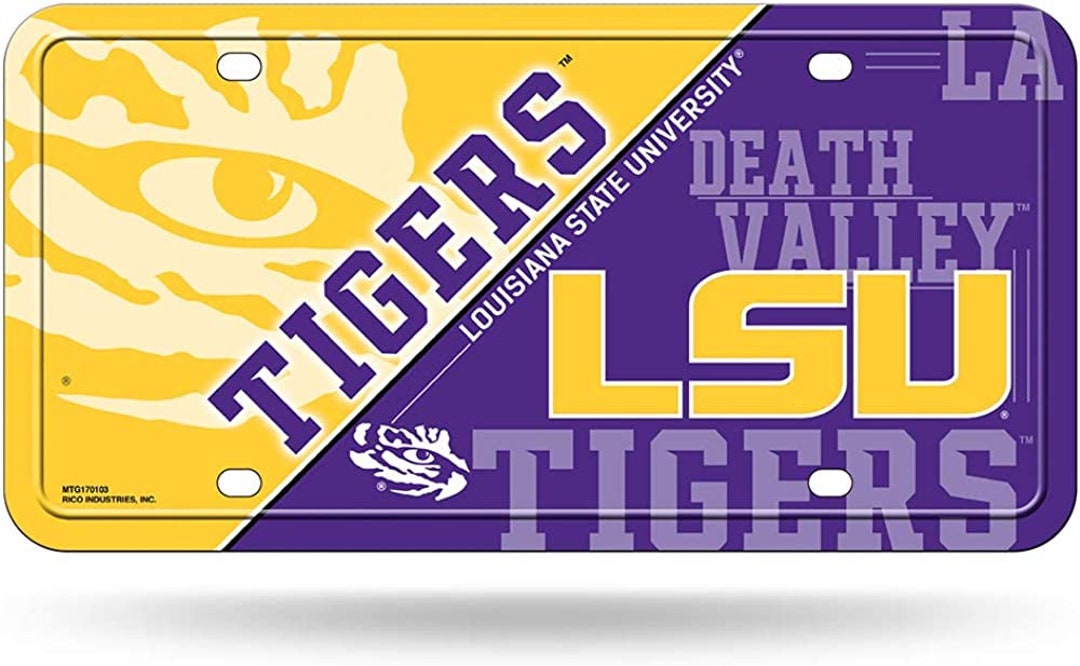 LSU NCAA Metal License Plate - Etsy