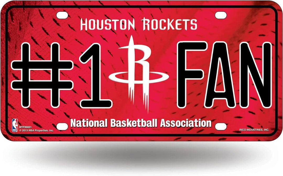 Houston Rockets NBA #1 Fan Metal License Plate - Licensed by Rico - Etsy