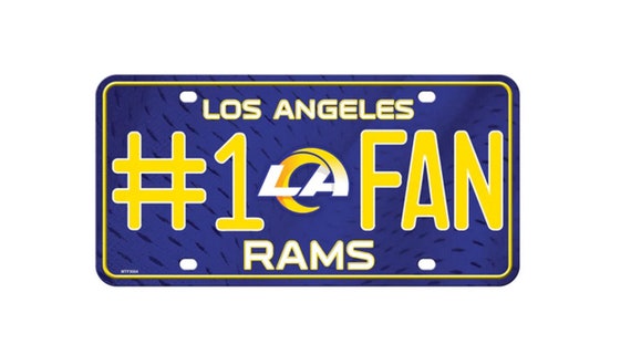 Los Angeles Rams NFL 1 Fan Metal License Plate/ Auto Tag | Etsy