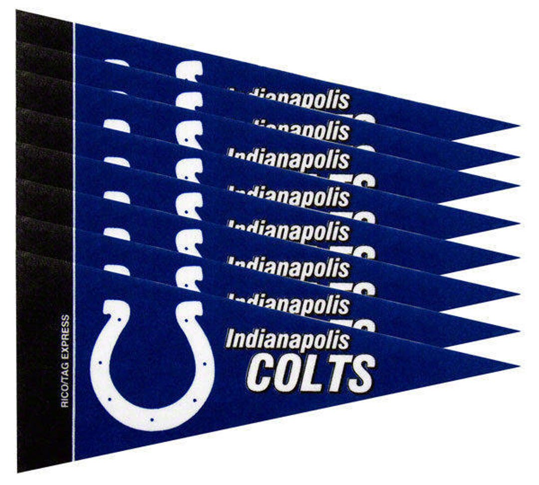 Indianapolis Colts NFL Felt Mini Pennants, 4" X 9" - Licensed by Rico ...