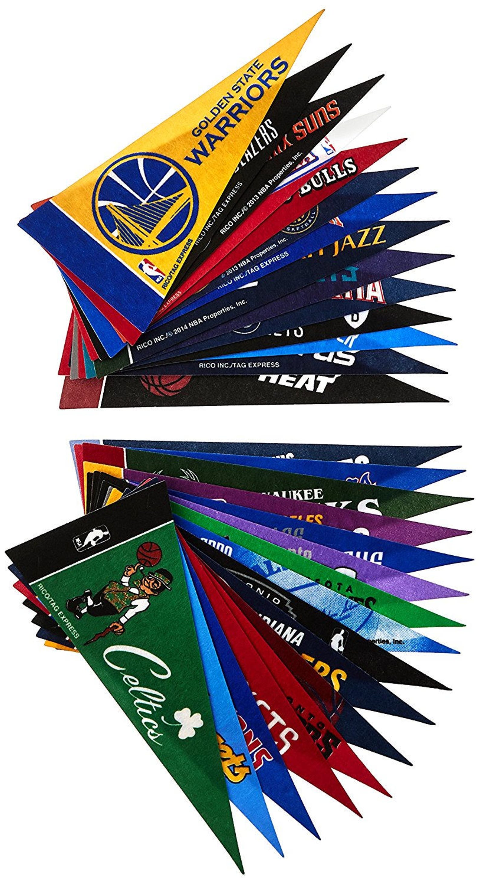 NBA Mini Felt Pennant Set All 30 teams 4 x 9 | Etsy