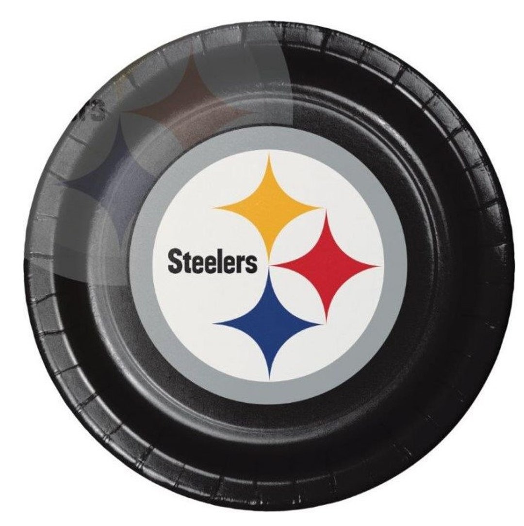 Pittsburgh Steelers Paper Plates-8 Pcs, 8 Count - Officially Licensed ...