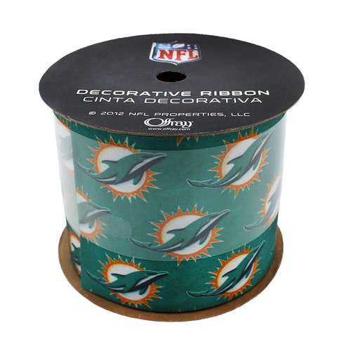 NFL Miami Dolphins 4-pack of Ribbon Licensed by Offray 12 - Etsy