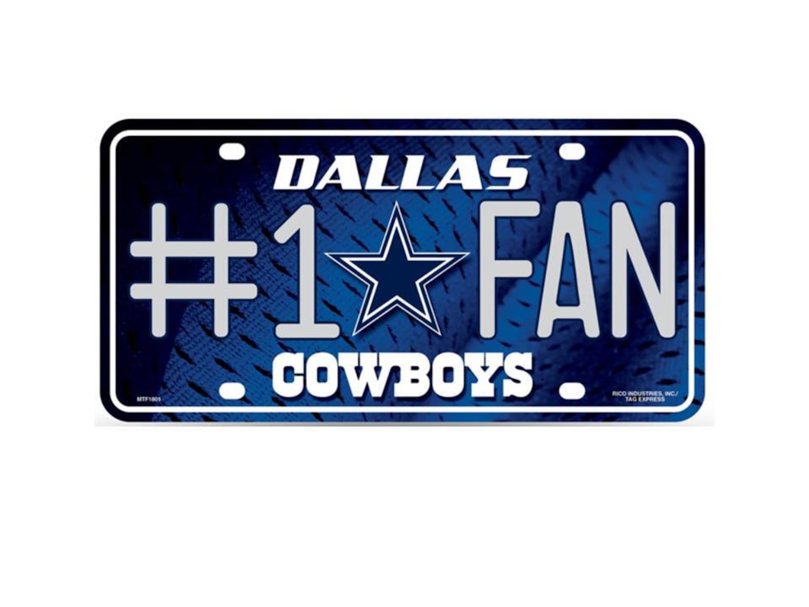 Dallas Cowboys NFL #1 Fan Metal License Plate, Licensed by Rico - Etsy