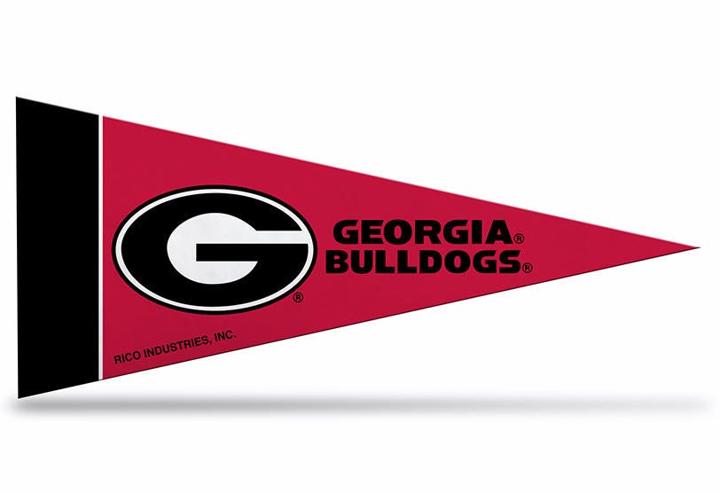 University of Georgia Bulldogs Felt Mini Pennants, 4" X 9", Licensed by ...