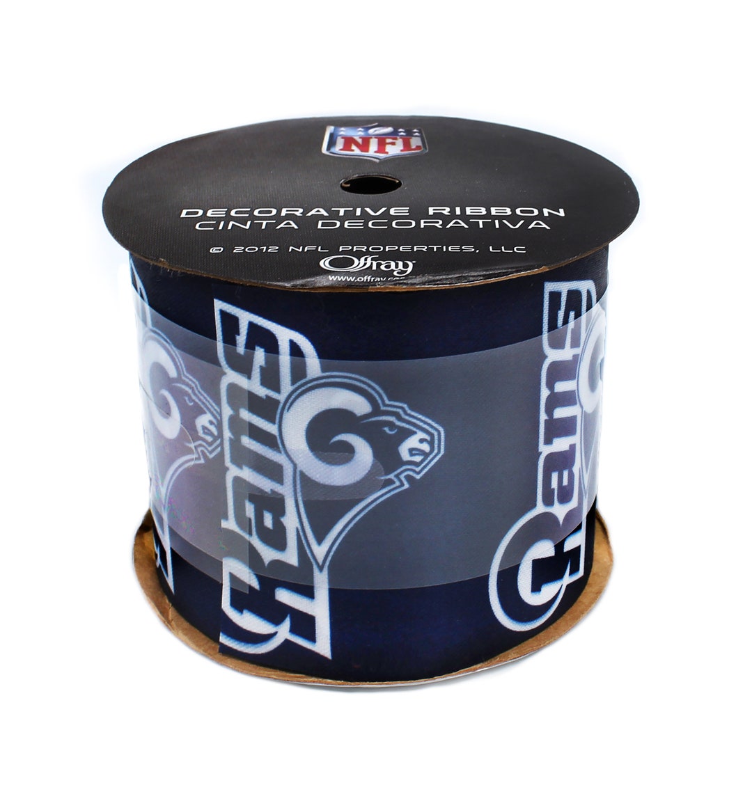 2-1/2" NFL Los Angeles Rams Ribbon, 9 Foot Spool, Licensed NFL Offray ...