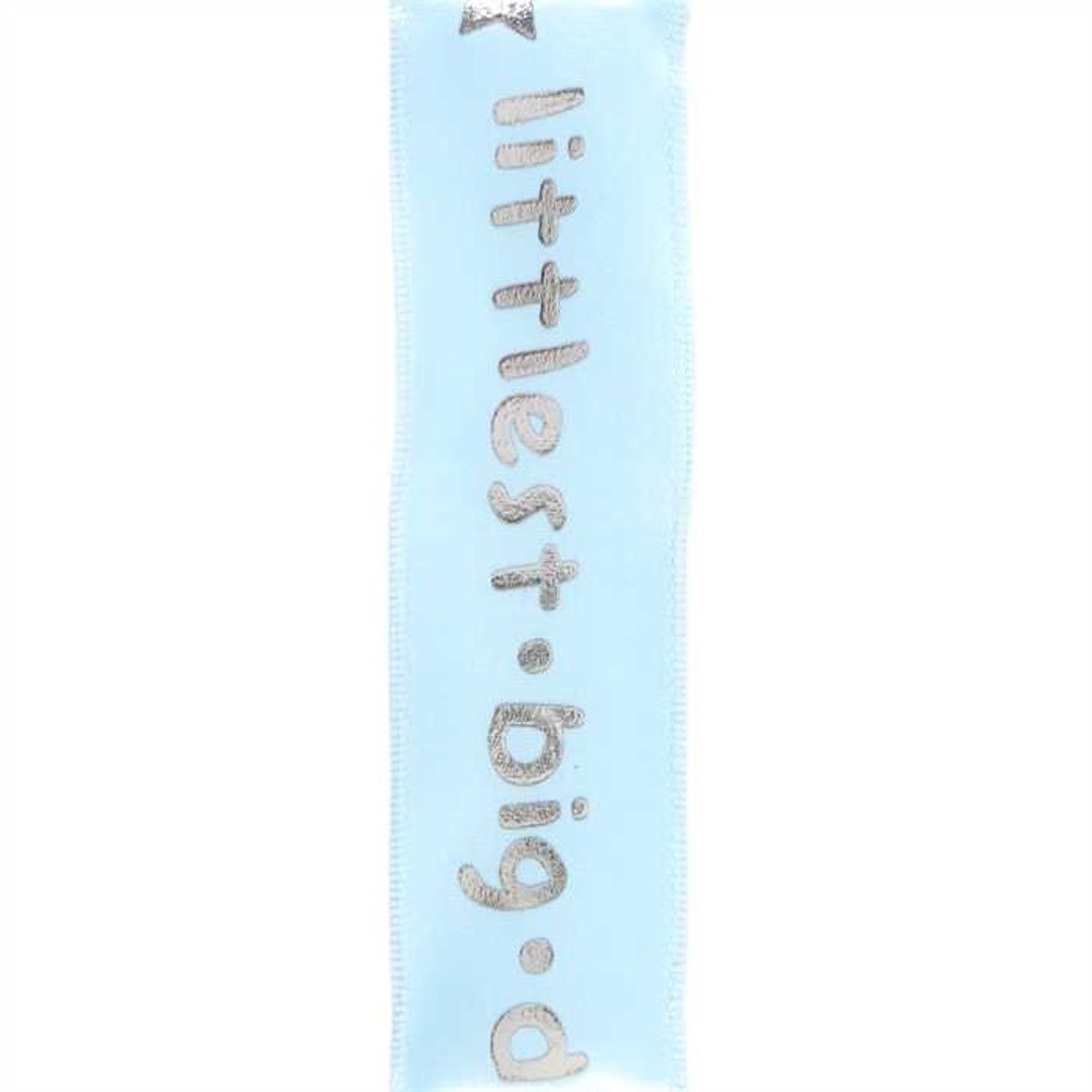 1-1/2 Wired Baby Blue Ribbon - Littlest Big Deal - Baby Shower - Etsy