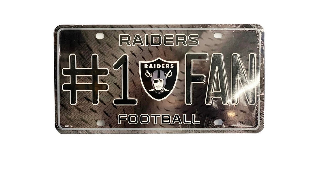 Las Vegas Raiders NFL #1 Fan Metal License Plate - Etsy
