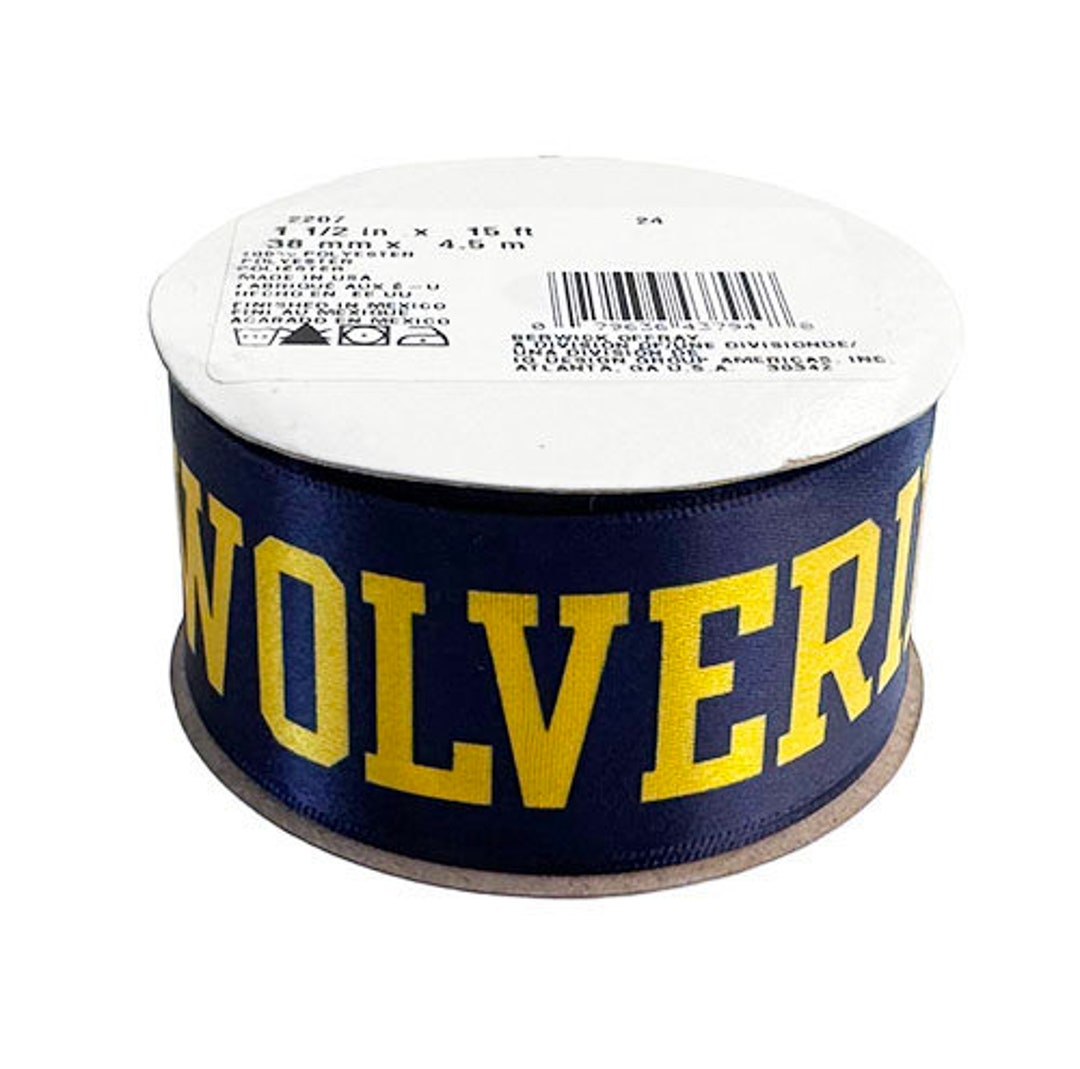 1.5" Michigan Wolverines Ribbon, Licensed Offray Ribbon - Etsy