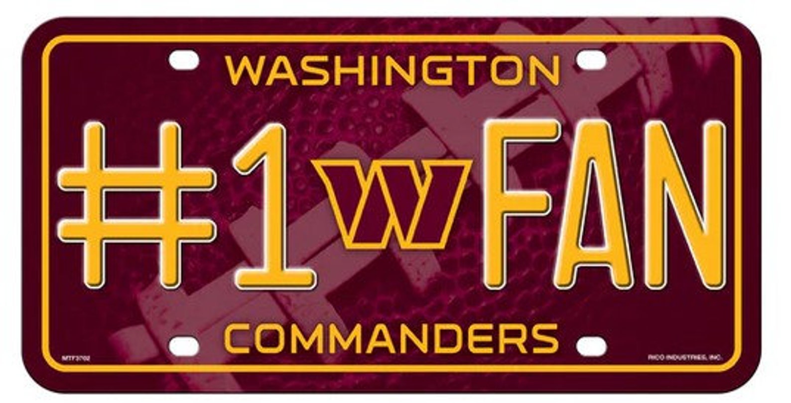 Washington Commanders NFL #1 Fan Metal License Plate - Etsy