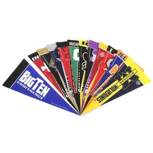 BIG 10 Conference Felt Mini Pennant Set (all 14 Teams), 4" X 9 ...