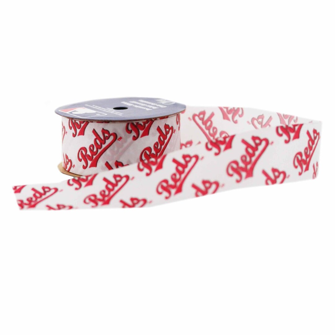 Offray MLB Cincinnati Reds Fabric Ribbon, 1-5/16-inch by 12-feet ...