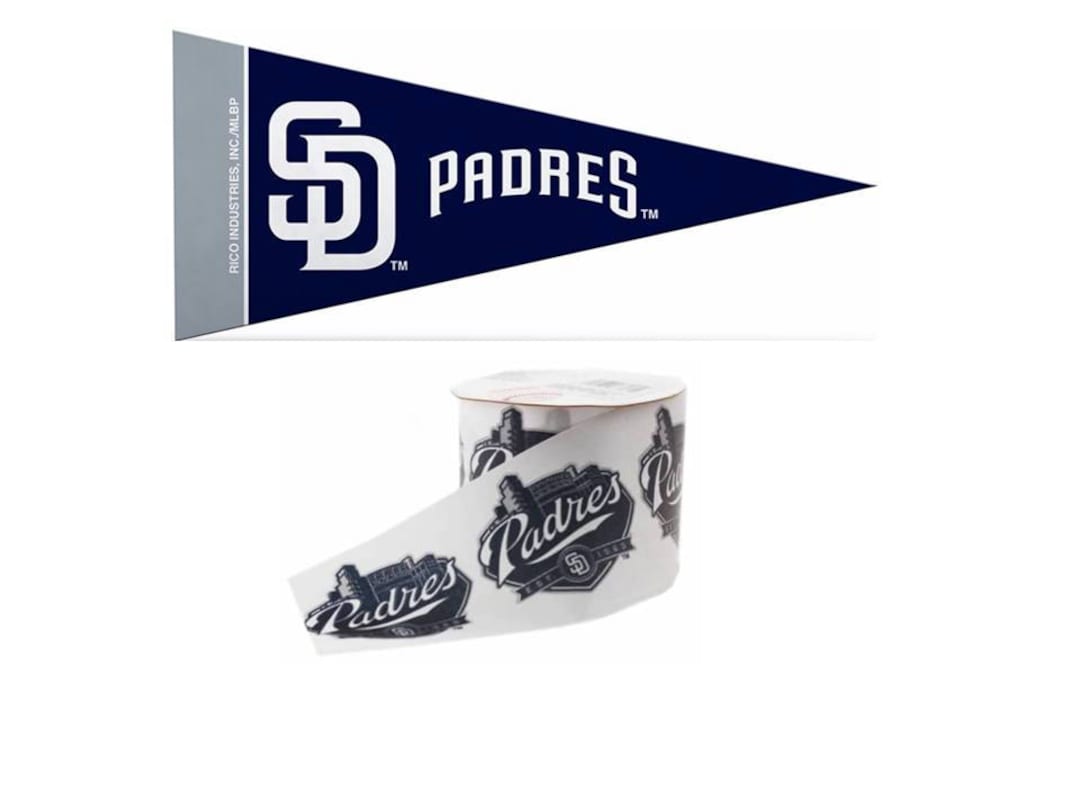 2.5" MLB San Diego Padres Ribbon, 9 Feet & Mini Pennant, Licensed MLB ...