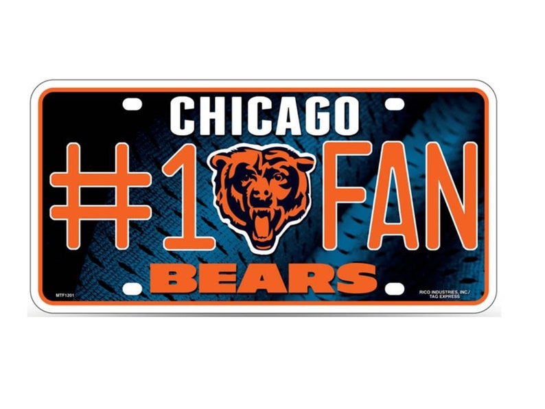 Chicago Bears NFL 1 Fan Metal License Plate Licensed by Rico - Etsy
