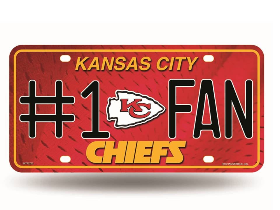 Kansas City Chiefs NFL #1 Fan Metal License Plate - Licensed by Rico - Etsy