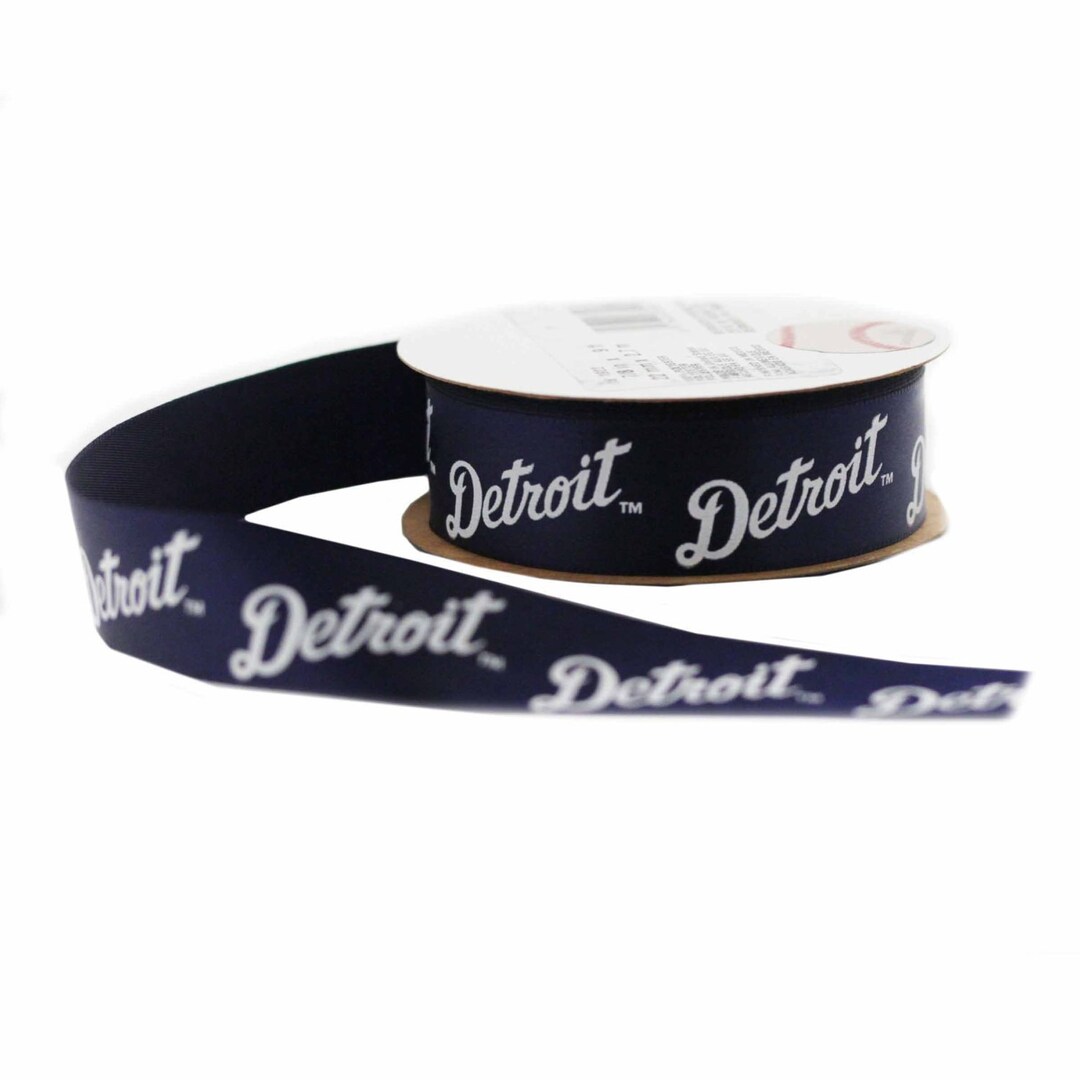 Offray MLB Detroit Tigers Fabric Ribbon, 7/8-inch by 9-feet, Licensed ...