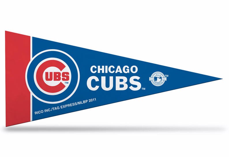 Chicago Cubs MLB 4-pack of Ribbon & Mini Pennant Licensed MLB - Etsy