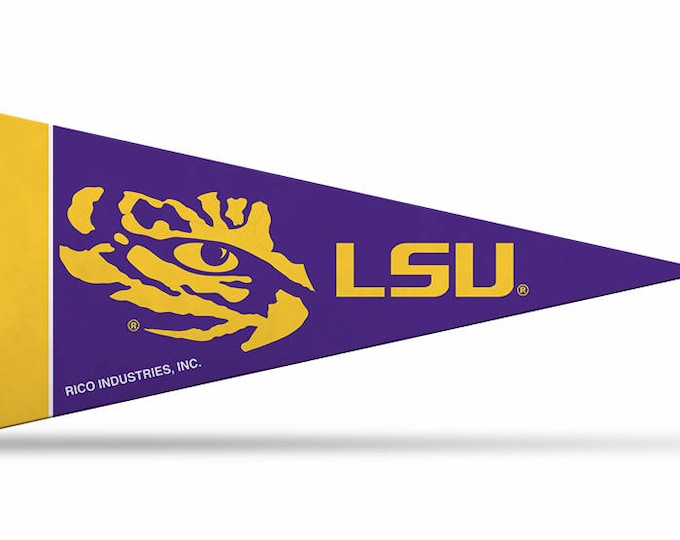 LSU Tigers Mini Pennants, 4 X 9 Louisiana State University Licensed by ...