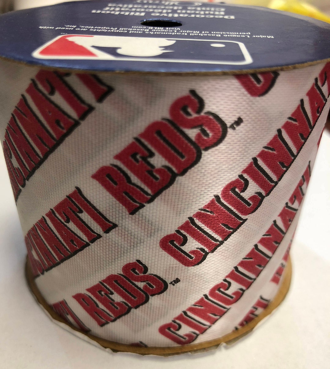 Offray MLB Cincinnati Reds Fabric Ribbon, 2-1/2-inch by 9-feet ...