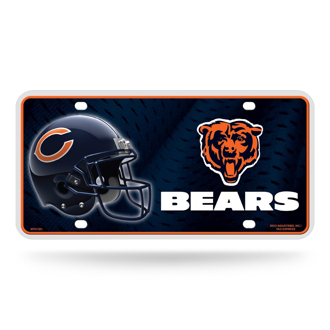 Chicago Bears NFL Metal License Plate, Licensed by Rico - Etsy