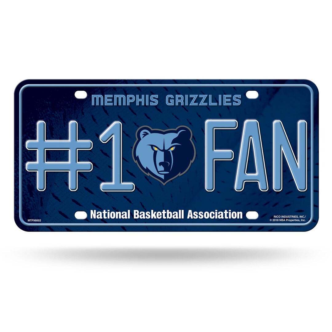 Memphis Grizzles NBA #1 Fan Metal License Plate - Licensed by Rico - Etsy