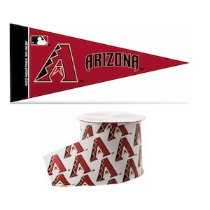 2.5" MLB Arizona Diamondbacks Ribbon, 9 Feet & Mini Pennant, Licensed ...