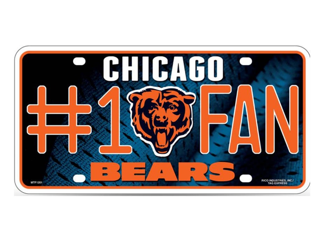 Chicago Bears NFL #1 Fan Metal License Plate, Licensed by Rico - Etsy