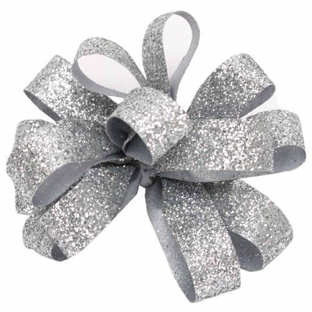 5/8" SILVER SPARKLET RIBBON - 50 Yards - Offray Metallic Ribbon - Super ...