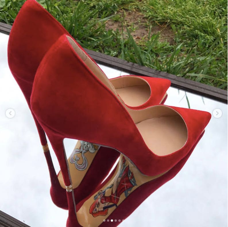 Jessica Rabbit & Roger Rabbit Painted Heels | Etsy
