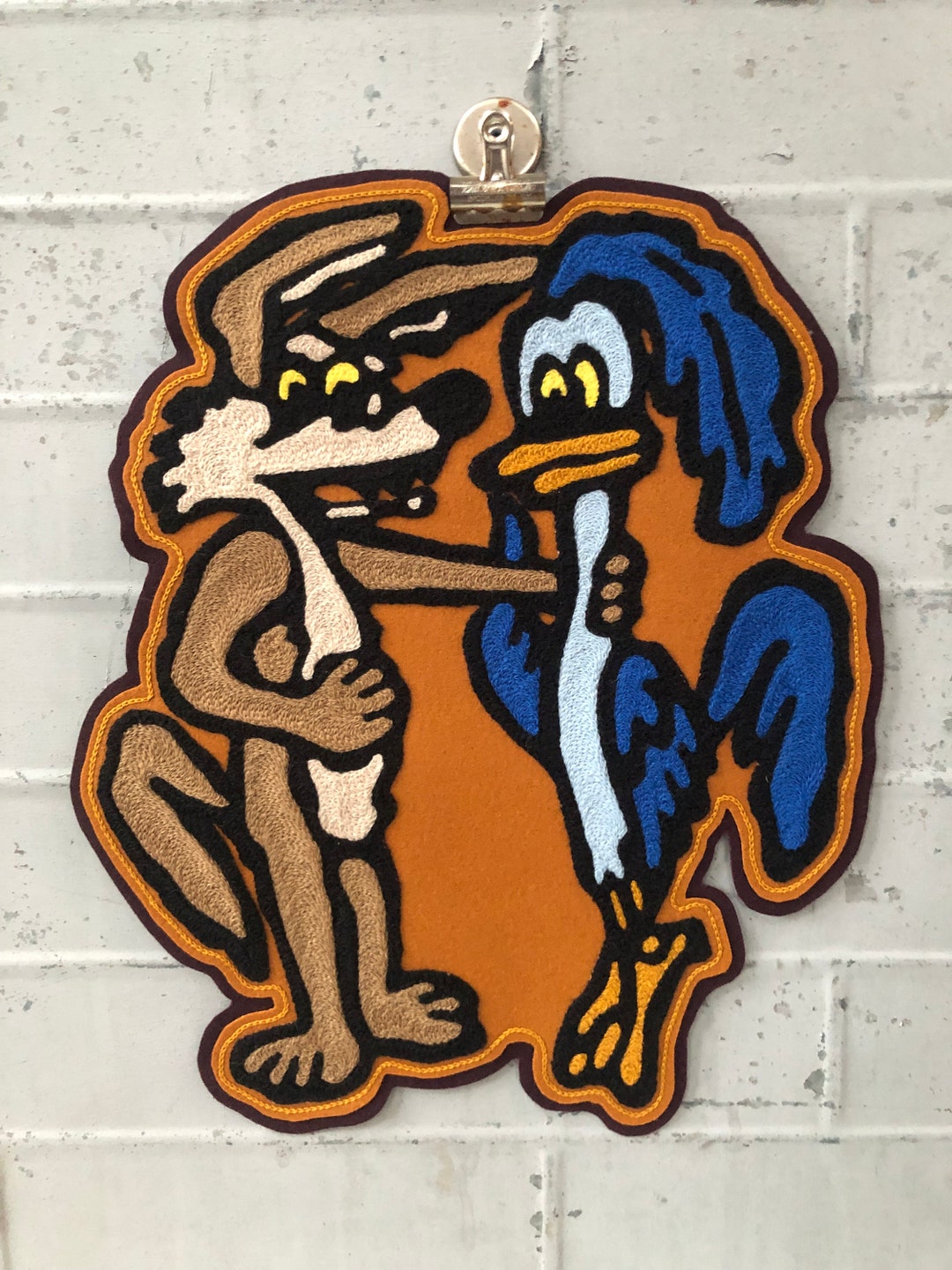 Wiley Coyote and Roadrunner Chainstitch Embroidered Patch - Etsy
