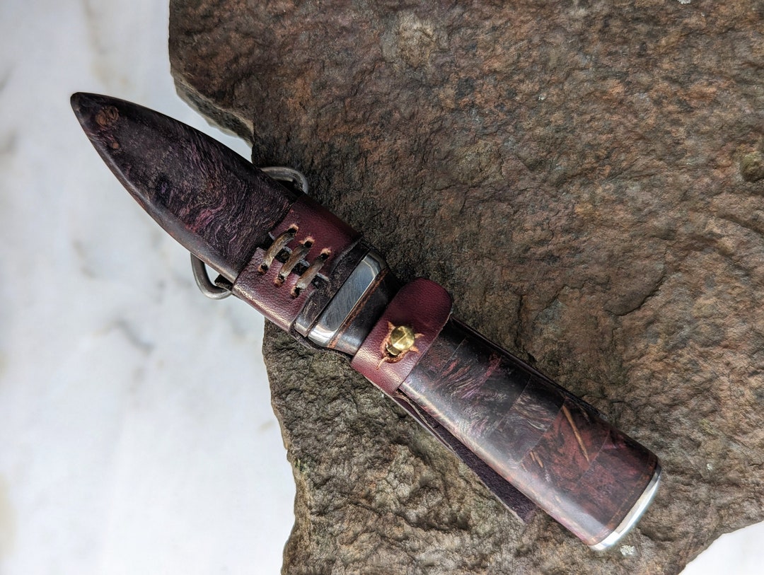 Wood Sheath Knife / Hand Forged / Forager Herbalist / Wood Handle ...