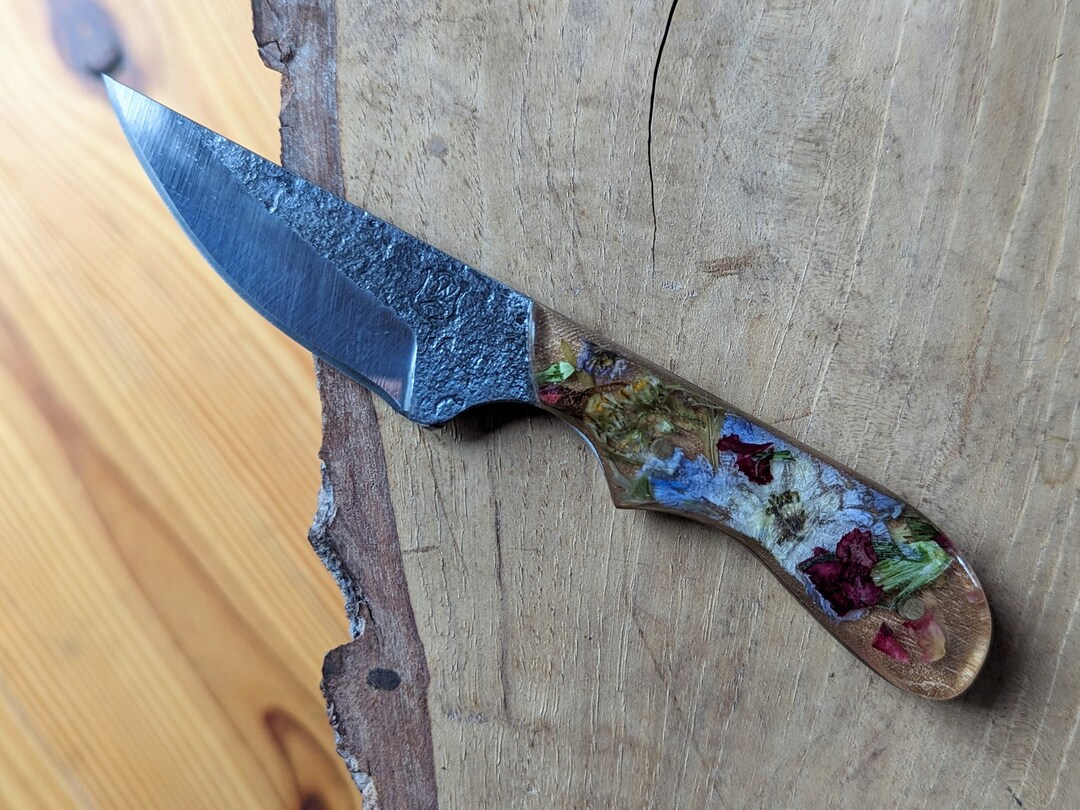 Pocket Knife / Hand Forged Knife / Forager Herbalist / Flower Real ...