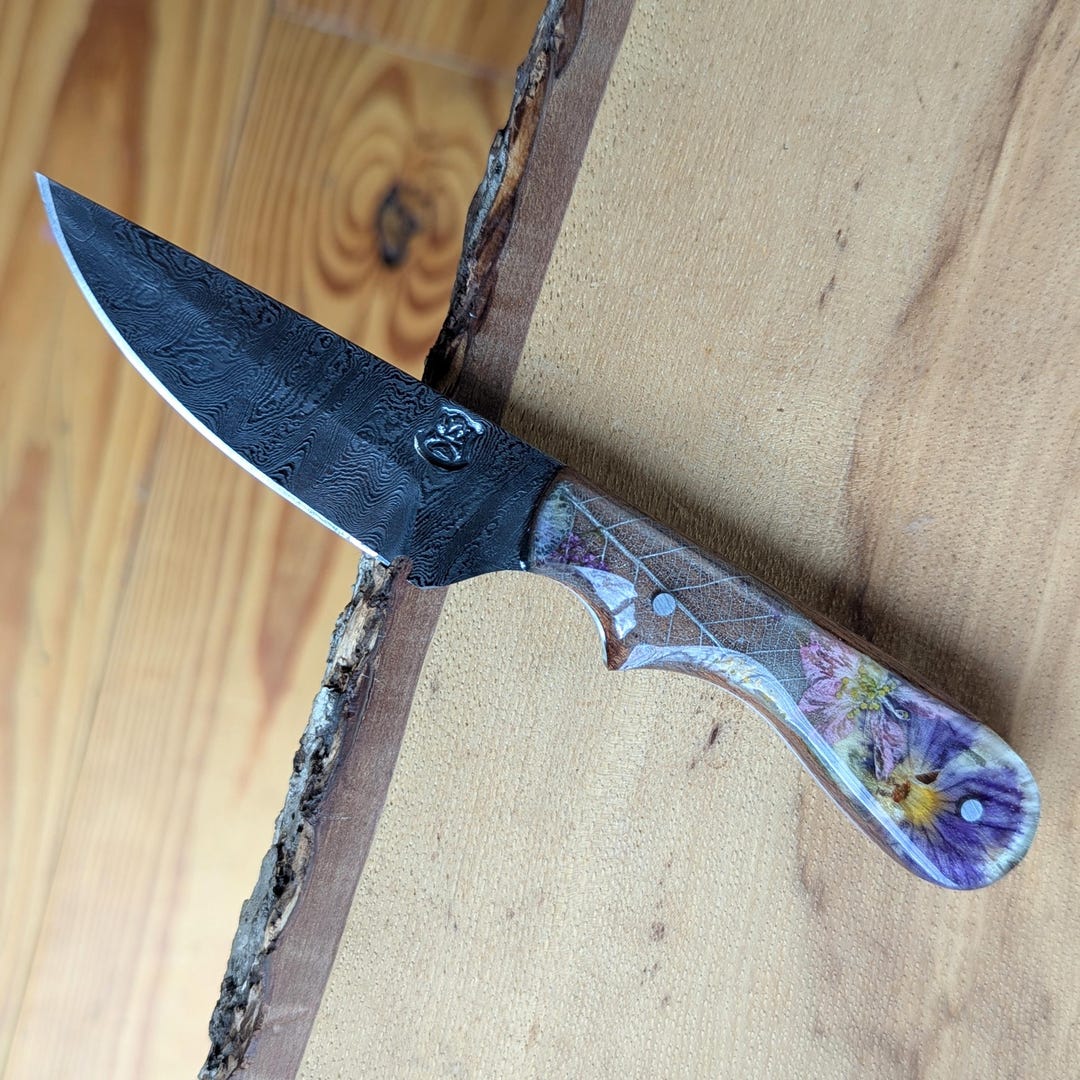 Sheathed Knife / Hand Forged Knife / Forager Herbalist / Bohemian ...