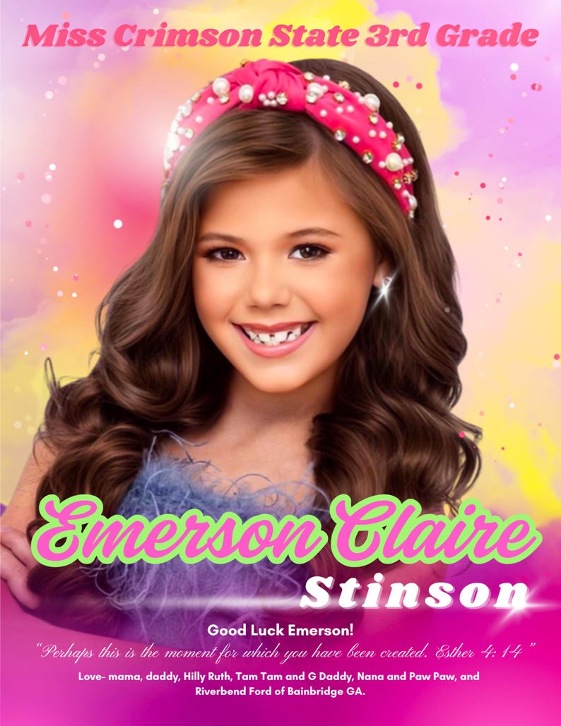 Pageant Ads and Farewell Page *digital Only* - Etsy