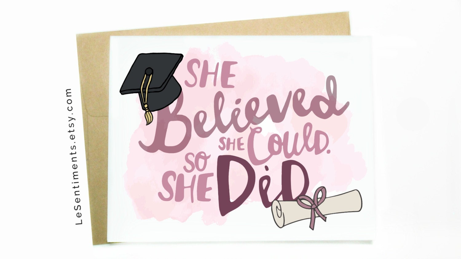 Graduation Card Girl Congrats Grad Graduation | Etsy