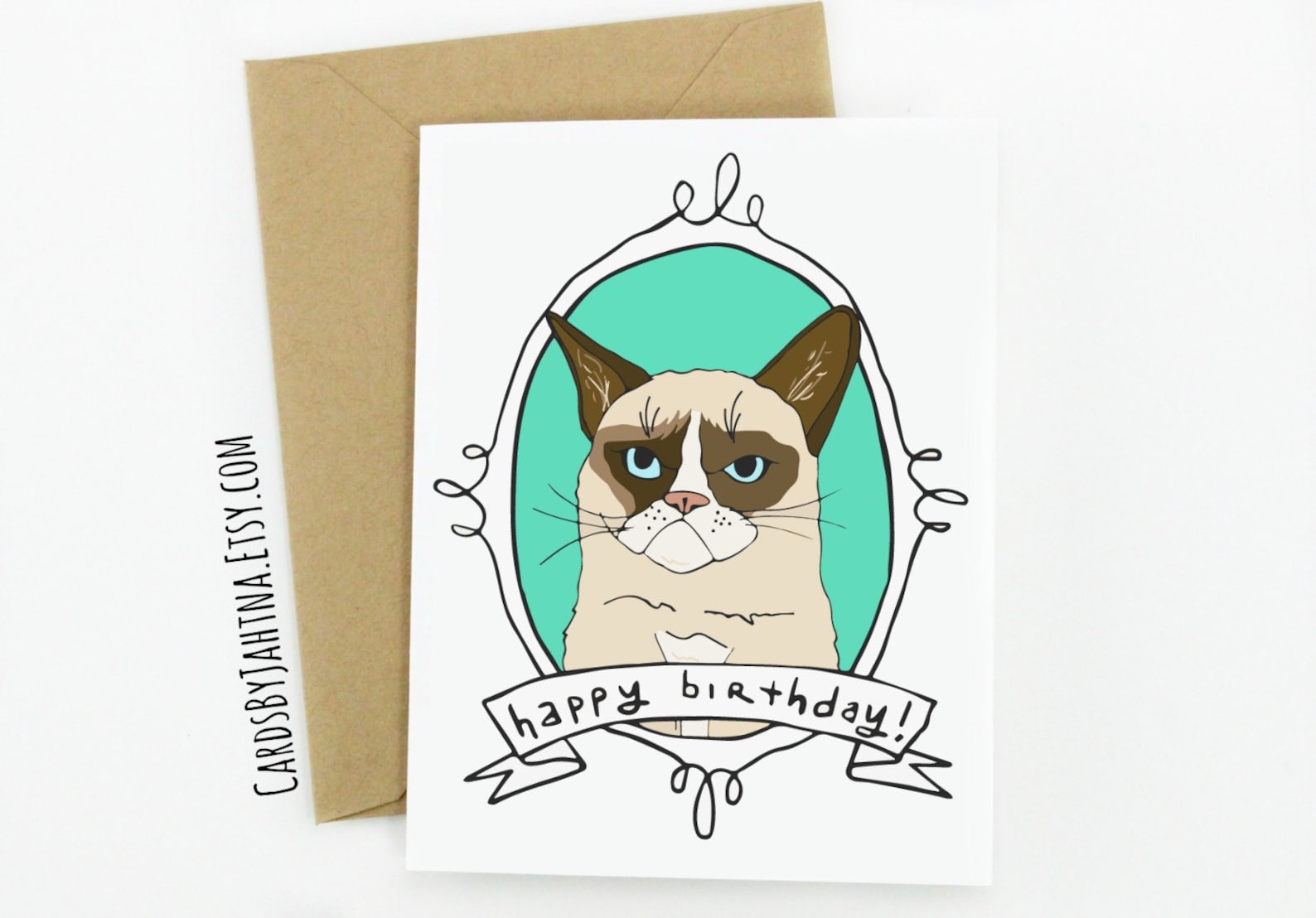 Funny Grumpy Cat Birthday Card: Have a Terrible Day - Etsy