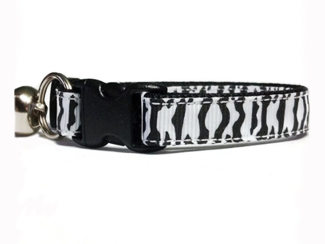 Zebra Cat Collar Breakaway Collar, Teacup Dog Collar Girl Dog ...